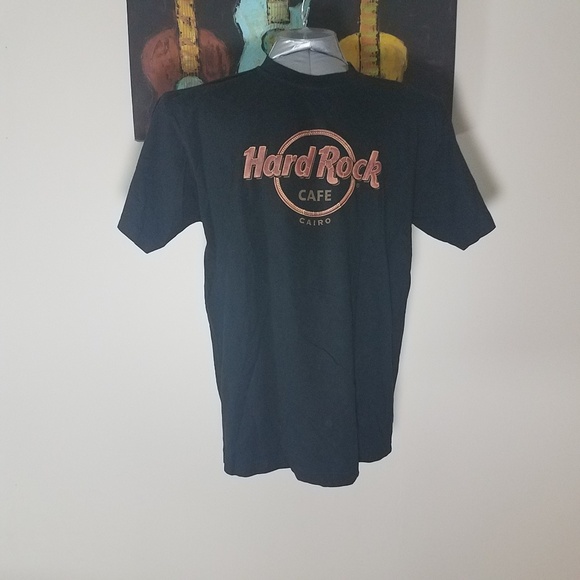 Hard Rock Cafe | Shirts | Vintage Hard Rock Cairo Shirt Leather Logo ...